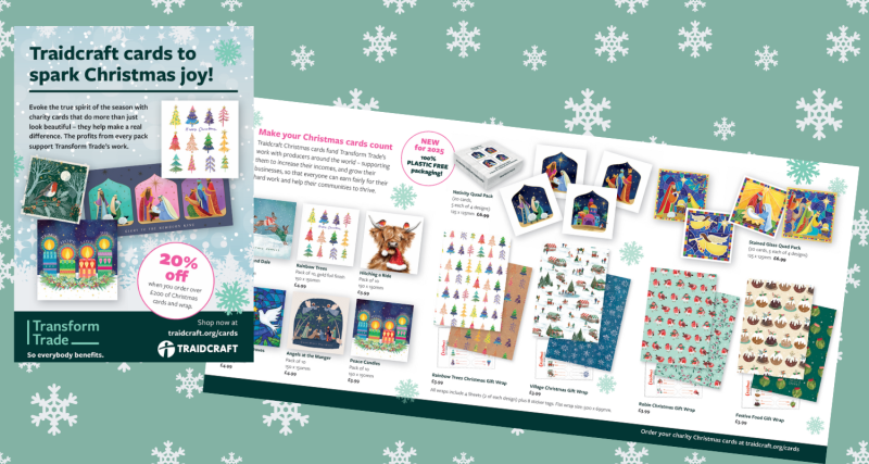 Order your free Traidcraft Christmas cards catalogue | Transform Trade